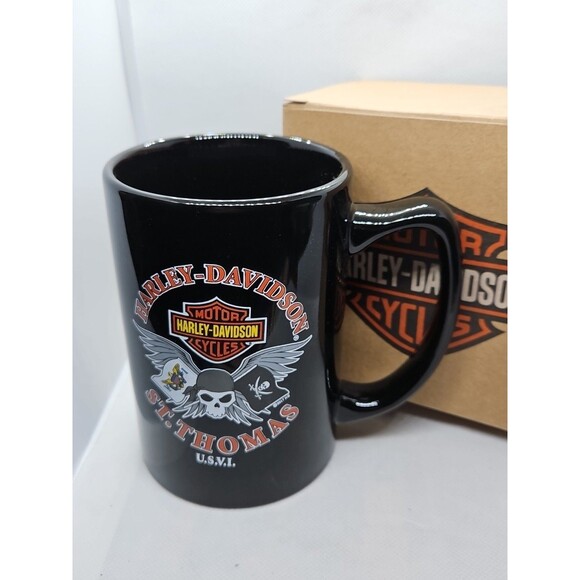 Kitchen | Black Harley Davidson Motorcycle Thomas Usvi Coffee Cup Mug ...